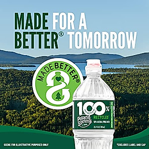 Poland Spring Brand 100% Natural Spring Water, 16.9 oz Plastic Bottles (Pack of 24)