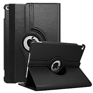 Rotating Case for iPad 9.7 Inch 2018 2017 / iPad Air 2 Case - 360 Degree Rotating Stand Protective Cover with Auto Sleep Wake for iPad 9.7 inch (6th Gen, 5th Gen) / iPad Air 2/ iPad Air (Black)
