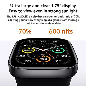 Xiaomi Redmi Watch 3 Smart Watch with Alexa Built-In for Men Women, GPS Fitness Tracker with 120+ Sport Modes, Blood Oxygen Heart Rate Sleep Monitor,Bluetooth Phone Call Watch for iPhone Android,Black