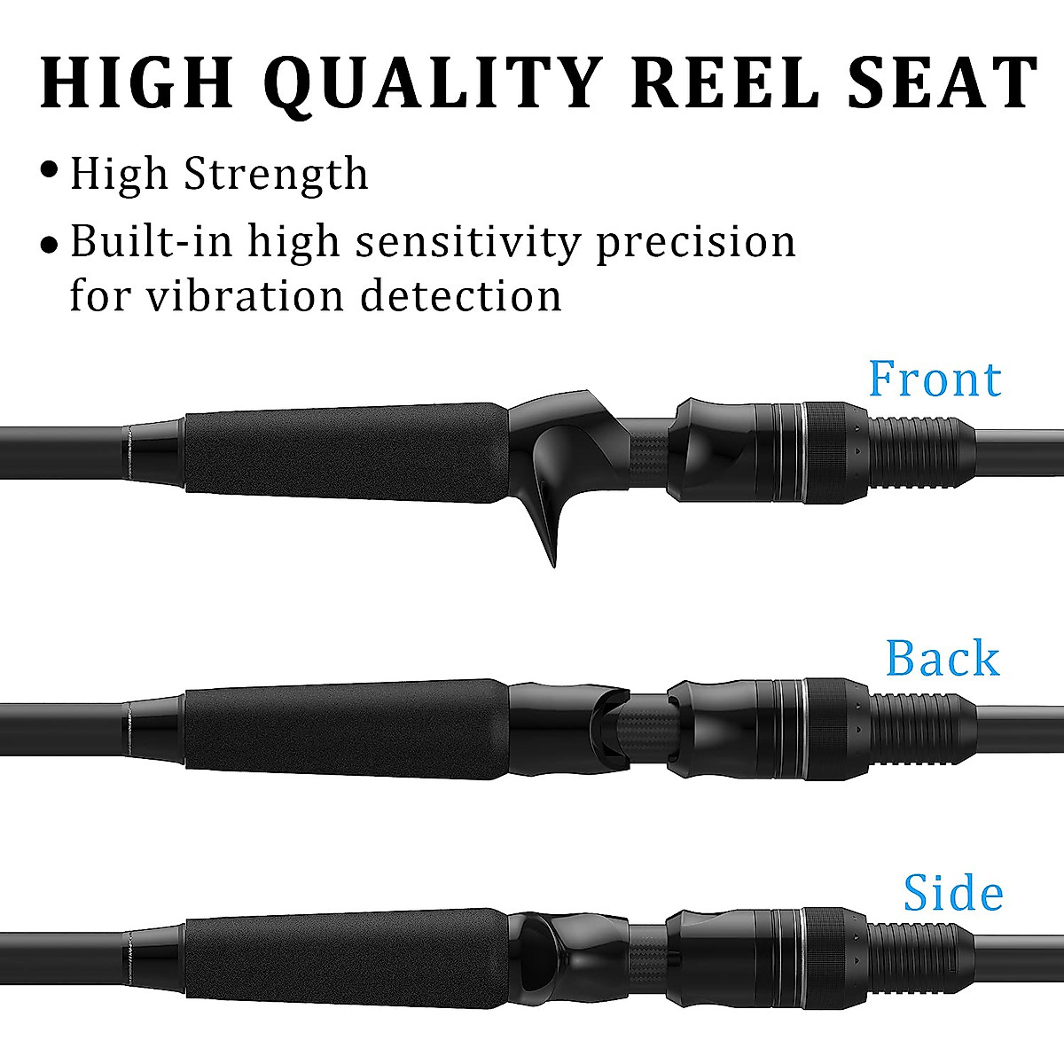 Cadence Essence Fishing Rod, Extremely Sensitive Baitcasting Rod, Strong & Lightweight 24-Ton Graphite Rod, Super Smooth Stainless Steel Guides with SIC Inserts, Freshwater Fishing Pole