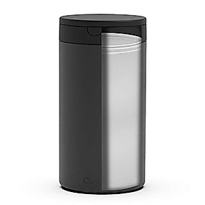 Spectrum Decorative Disinfecting Wipes Container (Black) - Refillable Dispenser for Bathroom, Kitchen, Classroom, Countertop, & Home Storage / Stainless Steel & Rust-Resistant