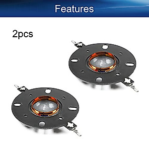 Heyiarbeit 25.5mm Tweeter Voice Coil Audio Speaker Resin Membrane Drive Head Accessory for Audio Replacement Black Tone 2pcs