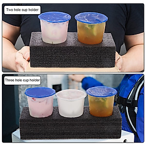 LALAFINA 4 Pcs Cup Holder Milk Tea Holder Drink Cup Tray Drink Tray Drink Carrier Beverage Carrier Tray Couch Tray Drink Cup Carrier Tray Pearl Cotton Cold Drink Mala Tang