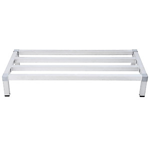 GAOMON Dunnage Rack 48'' x 14'',8 Inches Above Ground Level,Aluminum Dunnage Rack 1000 Lb Capacity,Low Shelf for Floor Used for Storage In Kitchens, Restaurants, Supermarkets,Grocery Stores