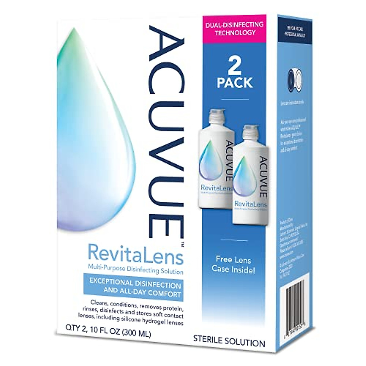 ACUVUE RevitaLens Multi-Purpose Disinfecting Solution, 2 x 10 oz. Twin Pack