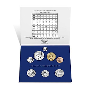 2021 P, D U.S. Mint Uncirculated 14 Coin Mint Set with CoA Uncirculated