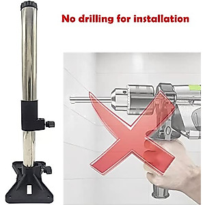 Undermount Sink Brackets Stainless Steel Adjustable Support Sink Legs, Punch-free Sink Repair Supports Kit for kitchen and bathroom (Stainless Steel, 13.8 to 23.6")