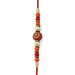 HATHKAAMSet of 2 Rakhi for Brother Traditional Handmade Designer Rakhi Bracelet Made with Colorful Bead & Universal Fit Strong Thread Band Sister Rakhee Gift for Indian Festival Rakhsha Bandhan