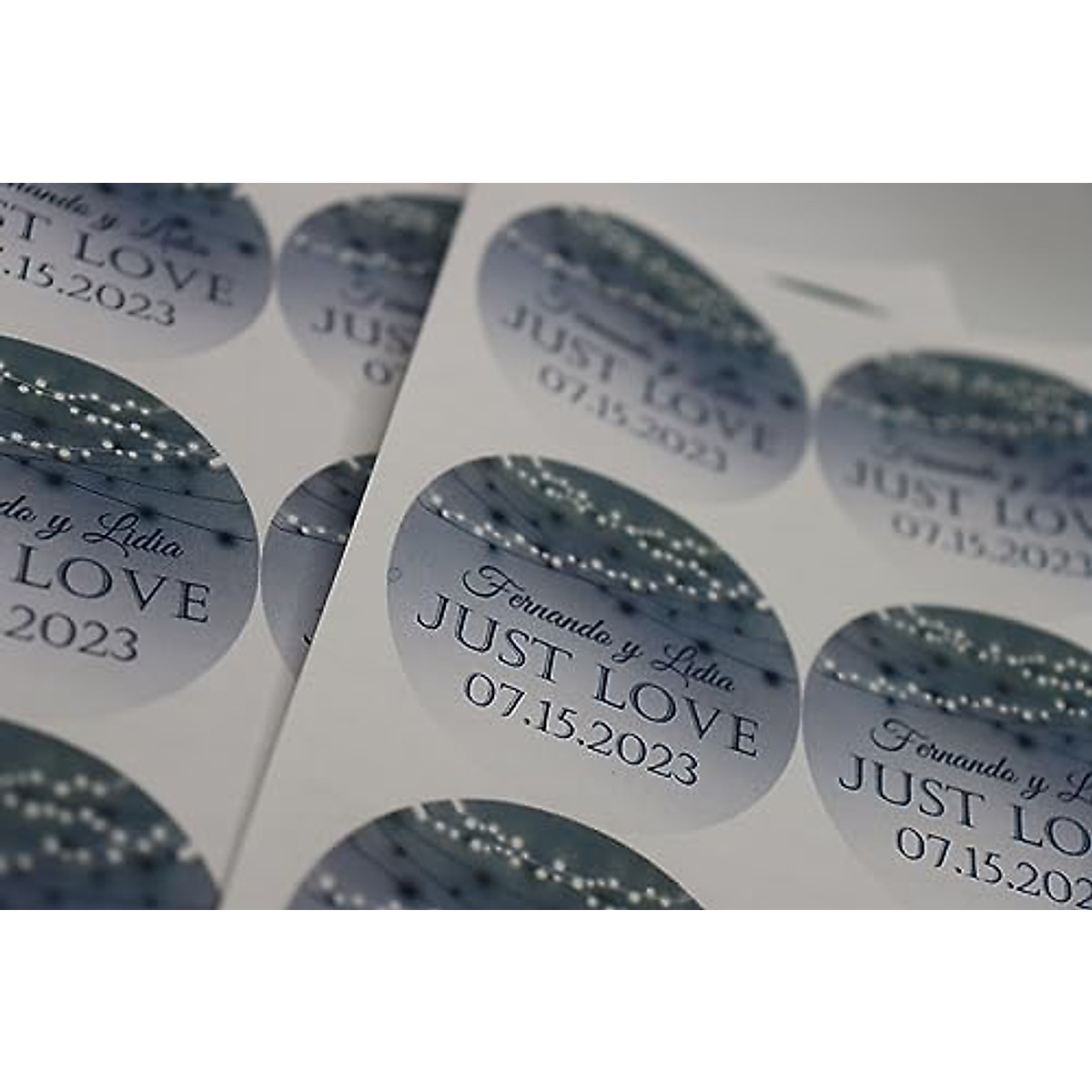 Casual Backyard Wedding Inviations, Set of 10 - Bistro Light Inspired Wedding Invitations With Envelopes