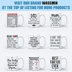WASSMIN My Favorite Child Gave Me This Mug Funny Coffee Mug - Best Gift for Mom, Dad - Birthday Gift for Parents - Gag Fathers Day, Mothers Day Present Idea from Daughter, Son - Fun Cup for Men, Women