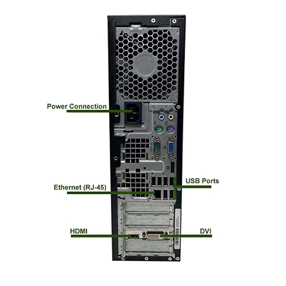 HP Elite SFF Desktop Computer PC, Intel Core i7 3.4GHZ Processor, 16GB Ram, 512GB SSD Drive, WiFi & Bluetooth, Keyboard and Mouse, HDMI, NVIDIA GT 1030 2GB DDR5, Windows 10 (Renewed)
