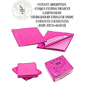 Disposable Waterproof Dental Bibs/Towels, 13" x 18" (Pack of 100) - Waffle Embossed -3 Ply Tissue - Poly Back Dental Bib to Prevent Leak Through - Dental Consumables (Fuchsia Hot Pink)-Table Covers