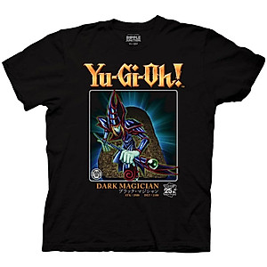 Ripple Junction Yu-Gi-Oh! Dark Magician Anime Adult T-Shirt Officially Licensed X-Large Black