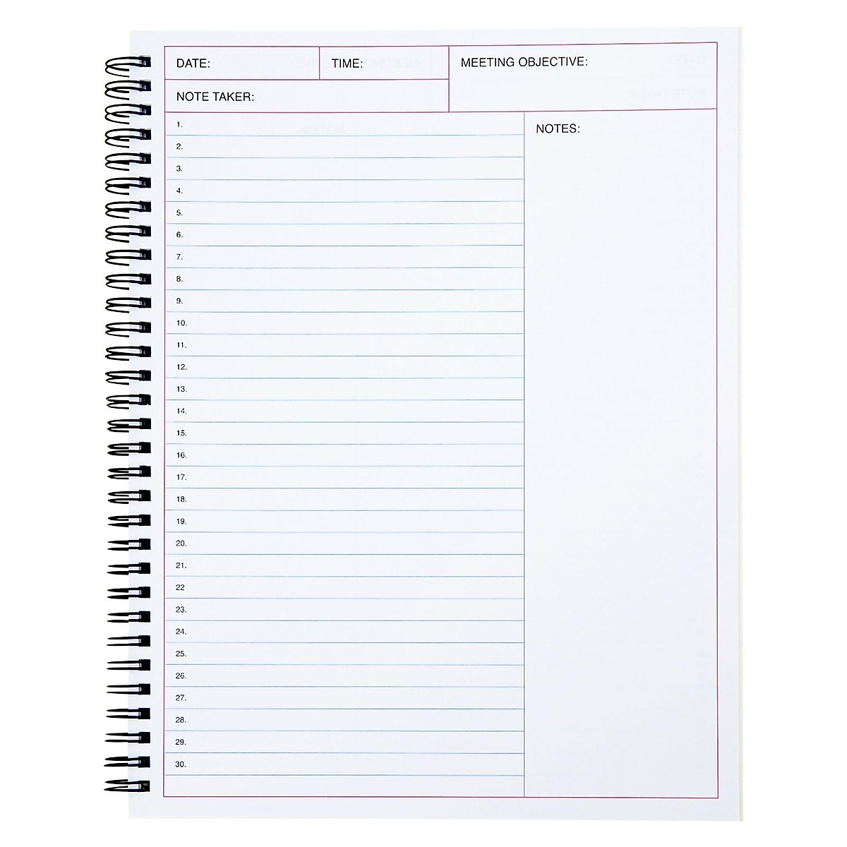 Juvale 2 Pack Meeting Notebooks for Work Organization, Office and Daily Notes, 80 Sheets, Spiral Bound Planner (8.5 x 11 In)