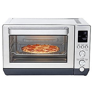 GE Convection Toaster Oven | Calrod Heating Technology | Large Capacity Toaster Oven Complete With 7 Cook Modes & Oven Accessories | Countertop Kitchen Essentials | 1500 Watts | Stainless Steel