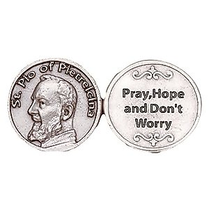 HLT St. Padre Pio Pocket Coin Token, finely engraved