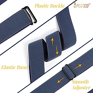 JASGOOD 2 PCS Crop Tuck Band, Croptuck Adjustable Band, Tucking Sweaters, Shirts and Hoodies Elastic Stretch Belt for Women Men(Black+Black)