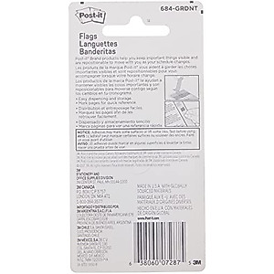 Post-it Pattern Flags, 100/On-the-Go Dispenser, .47 in, Gradient Pattern Collection (684-GRDNT)