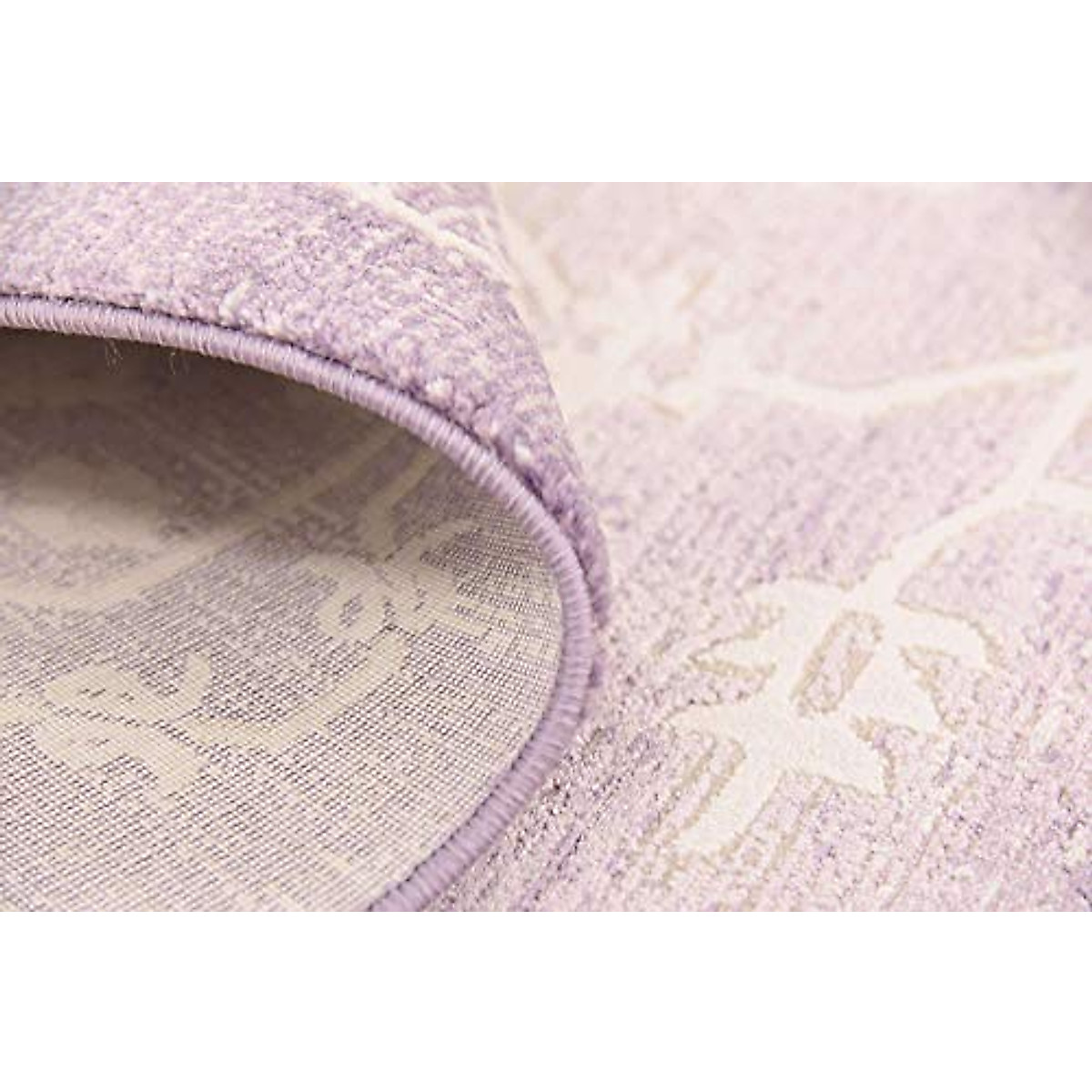 Unique Loom New Classical Collection Traditional Classic Intricate Design with Distressed Vintage Detail, Area Rug (9' 0 x 12' 0 Rectangular, Purple/ Ivory)