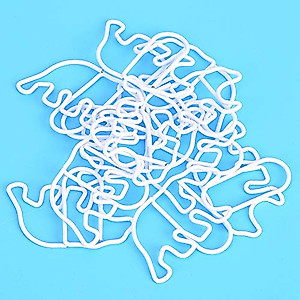 12Pcs Bear Shape Paper Clips,White Journal Paper Clips Metal Bookmark Clips Office Supplies with Storage Box for Document Organizing