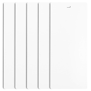 DALIX PVC Vertical Blind Replacement Slats Curved Smooth White 98.5 x 3.5 (5-Pack)