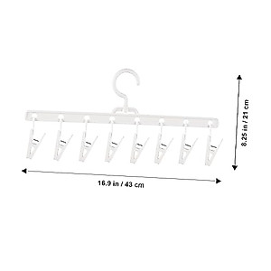 Alipis 2pcs Plastic Laundry Clip Clothes Drying Racks Baby Clothes Clip Portable Towel Clothing Rack White Plastic White Hangers Underwear Drying Racks Multi-Purpose Hanger Socks Clips
