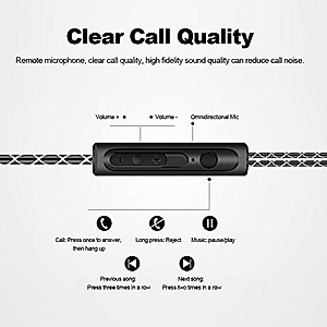 Docooler Wired in-Ear Waterproof Earphones Ear Hook Earbuds Stereo Super Bass Headphones Sport Headset with Mic Black