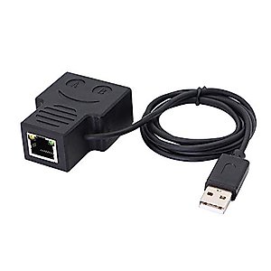 SinLoon RJ45 Splitter Adapter Ethernet Cable Splitter, RJ45 Network Extension Connector,Two Devices Share The Internet at The Same Time,for Router TV Box Camera PC Lapop(1PCS)