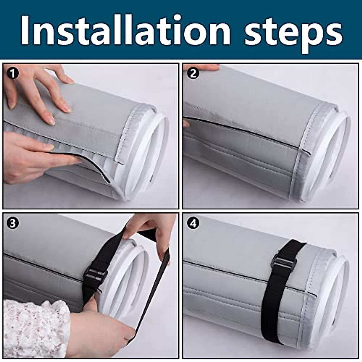 Air Conditioner Hose Cover Wrap - AC Hose Duct Vent Cover Sleeve Insulated Cover for Portable AC for 5" & 5.9" Diameter Exhaust Hoses Tube