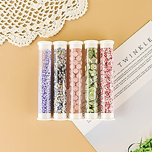 BAOFALI 20Pcs Large Clear Plastic Empty Tubes Storage Transparent Plastic Test Tube Container Both Ends with Lid Tubes Bead Container Set forDIY Craft Supply Storage Candy Storage（5 x1inch）