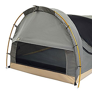 KODIAK CANVAS 1-Person Canvas Swag Tent with Sleeping Pad, Olive, One Size