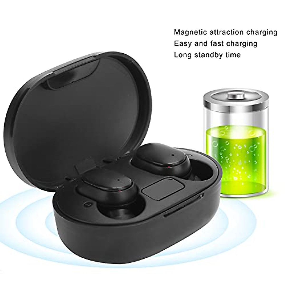 AUHX Wireless Earphones, Bluetooth Earphones, Portable Light Weight Stereo Earplugs Sports Headphones for Travel Outdoor