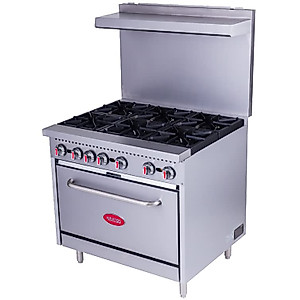 Kratos 29Y-044-LP 36" Gas Range, 6 Burners, 210,000 BTU Output, Liquid Propane Gas