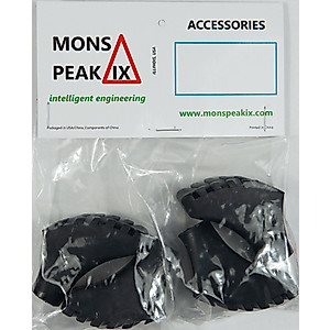 Mons Peak IX Trekking Hiking Nordic Walking Sticks Poles Cane Rubber Tips (4-Pack) Replacement Tip Protectors with Traction Grip Treads