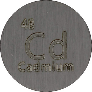Cadmium (Cd) 24.26mm Metal Disc for Collection or Experiments