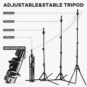 Neverland Beauty & Health 23 Inch Wig Stand Tripod with Mannequin Head, Wig Head Stand with Canvas Head for Wigs Making Display