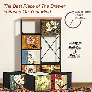 Tall Dresser for Bedroom W/ 8 Fabric Drawers, Sturdy Drawer for Clothing Dresser, Organizers and Storage Drawers for Living Room, Nursery, Closet, Hallway (8-Drawer)