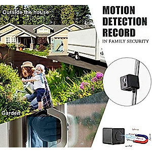 Pomocuty Wireless Camera Mini Hidden Spy Portable Small Nanny Cam with Night Vision and Motion Detection HD 1080P Body Surveillance Cameras for Home Security Indoor/Outdoor