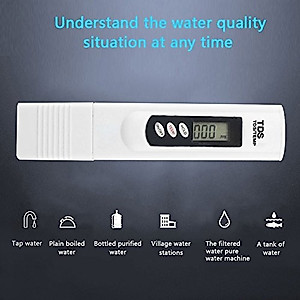 TDS meter digital water tester 3-Button Digital TDS Water Quality TDS Tester, 0-9990 ppm Measurement Range, 1 ppm Resolution, with Temperature Calibration