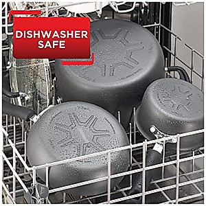 T-fal Ultimate Hard Anodized Nonstick Fry Pan with Lid 12 Inch Thermo-Spot Heat Indicator, Cookware, Pots and Pans, Dishwasher Safe Black