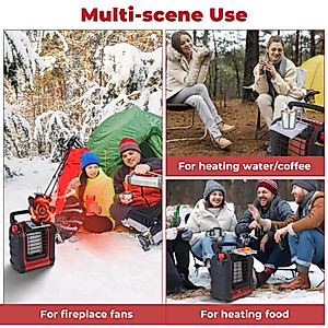 Wood Stove Fan Bracket for Mr Heater Buddy, Multi-Purpose Mr Heater Holder for Fireplace Fan/Heated Stuff Shelf, Stand with Clip for Little Buddy and Big Buddy, Outdoor Heater Buddy Accessories