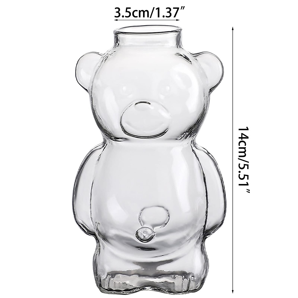 Bear Shaped Glass Cup Cocktail Glass Coffee Mugs Beverage Glasses Goblet Drinkware For Wine Champagne Cocktail