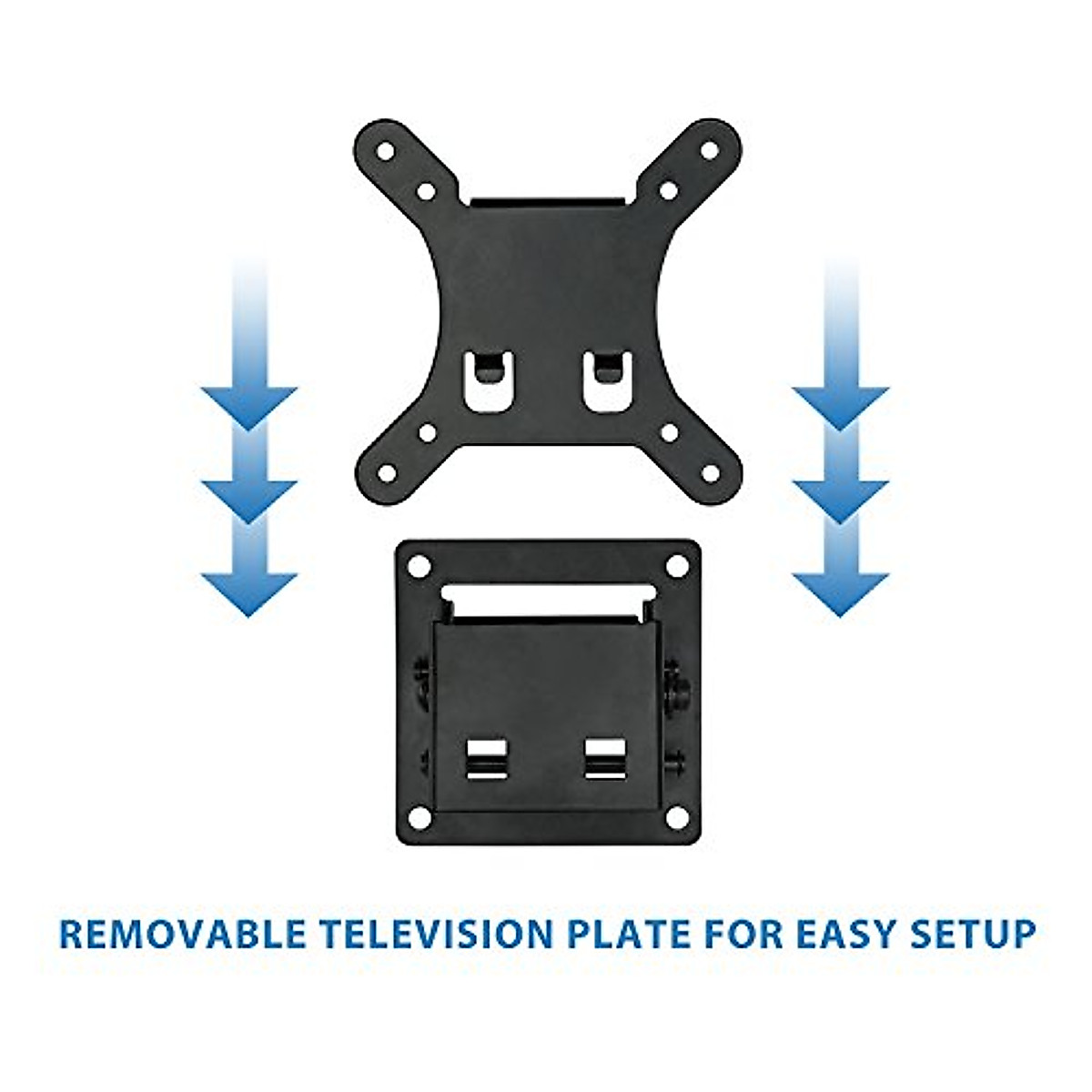 Mount-It! Small TV Monitor Wall Mount | Quick Release | Fits 13-32 Inch LCD/LED Screen | Max 33 Lbs | Slim Tilting Design | Easy Installation