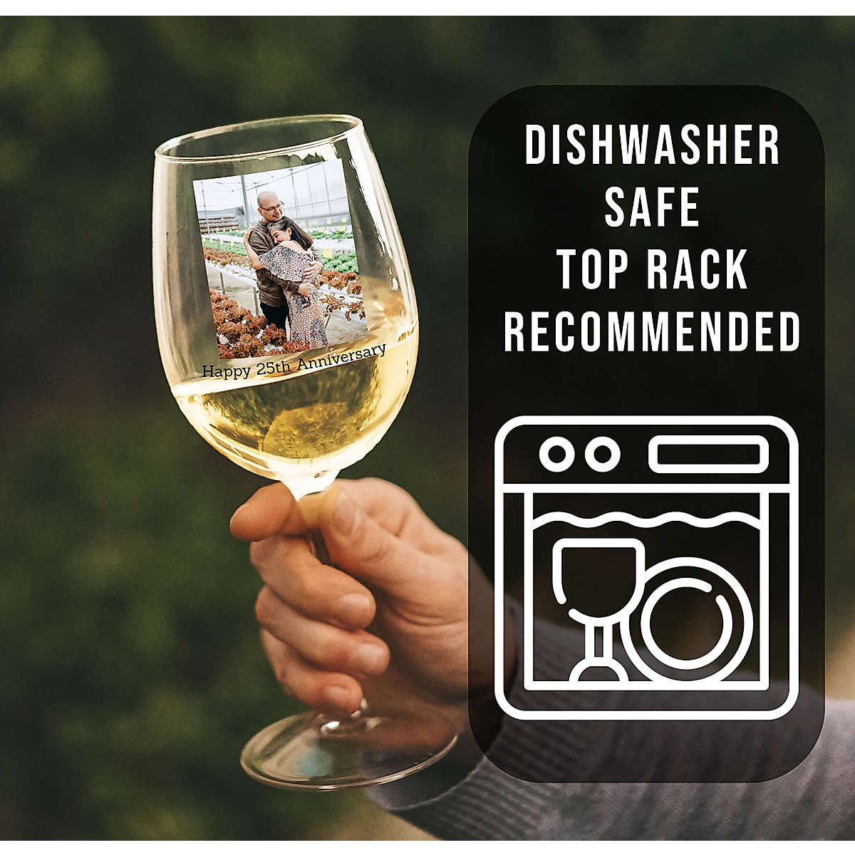 Personalized Printed 16oz Stemmed Photo Wine Glass – Mother's Day Wine Gifts for Women,Custom Birthday Gift for Women,Customized Picture Gifts for Wine Lover Unique for Mom Sister Best Friend