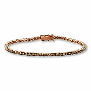 5.00 Ct Round Cut Chocolate Diamond Tennis Bracelet 14k Rose Gold Over All Size Available Brown