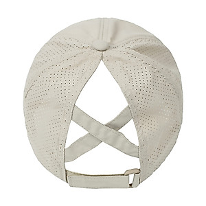 HGGE 2 Pack Womens Criss Cross Ponytail Baseball Cap Adjustable High Messy Bun Ponycap Quick Drying Dad Hat for Outdoor Sports Travel Black & Khaki