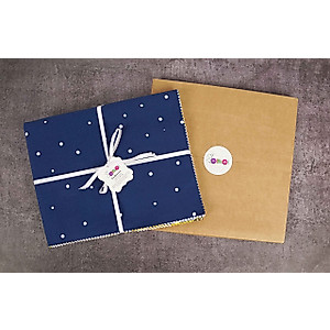 Soimoi 8 Pc Fat Quarter Bundle - Bee Print 18"x 22" DIY Patchwork- 100% Cotton Pre-Cut Quilting Fabric (Yellow & Blue)