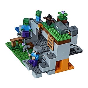 LEGO Minecraft The Zombie Cave 21141 Building Kit with Popular Minecraft Characters Steve and Zombie Figure, separate TNT Toy, Coal and more for Creative Play for 84 months to 168 months (241 Pieces)