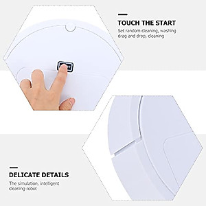 Robot Vacuum Cleaner Cleaning Robot Toy, Plastic Sweeping Robot Plaything Floor Sweep Toy Robot Toy for Kids Toddler Boys Girls （ White ）