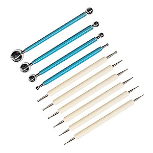 10Pcs Dotting Tools, Ball End Dot Art Tools for Rock Painting, Pottery Clay Modeling Embossing Art Mandala